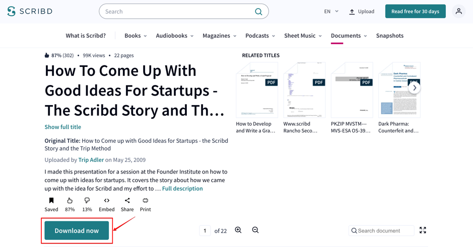 How To Download Scribd Books Audiobooks Podcasts Sheet Music Documents 